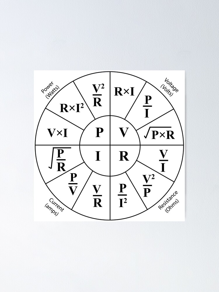 "Black and white Design Easy to understand Electrical ohms law Power ...