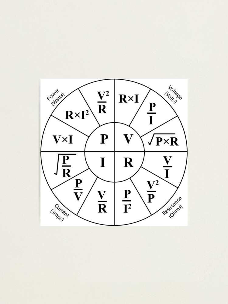 "Black and white Design Easy to understand Electrical ohms law Power ...