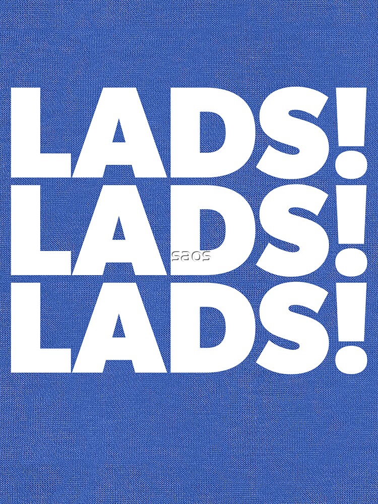"Lads, Lads, Lads - White Text" Lightweight Hoodie for Sale by saos ...