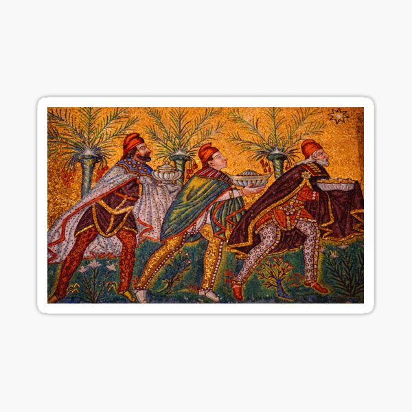 "The three kings Byzantine mosaics Ravenna" Sticker for Sale by ...