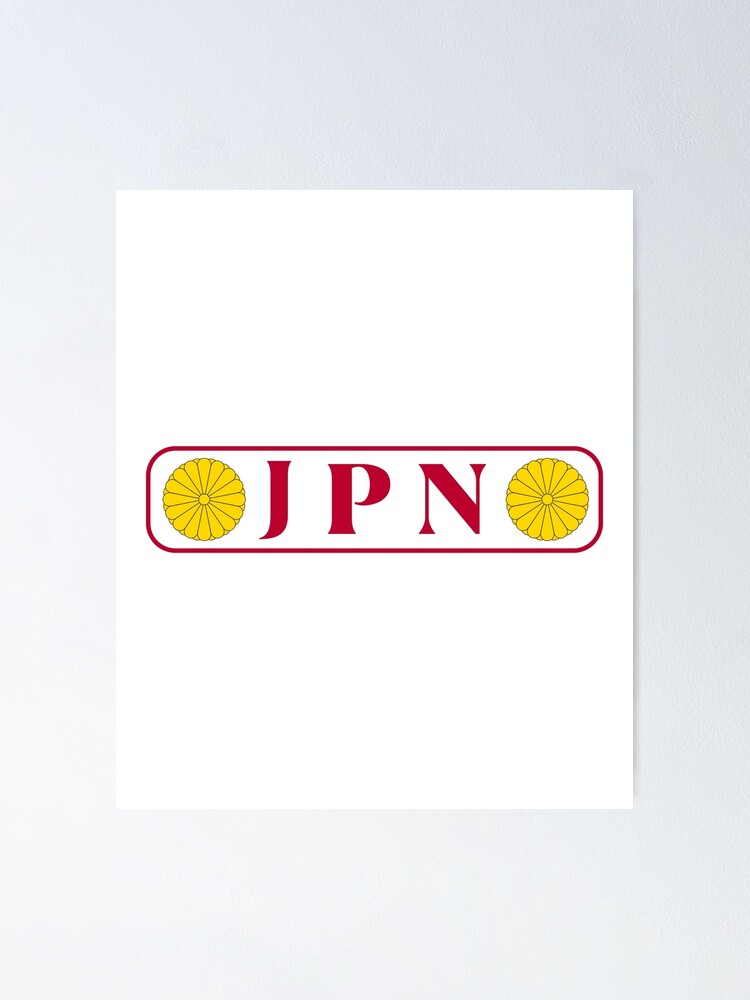 "JPN 3 Letter Code Japan" Poster by FedSherDesign | Redbubble