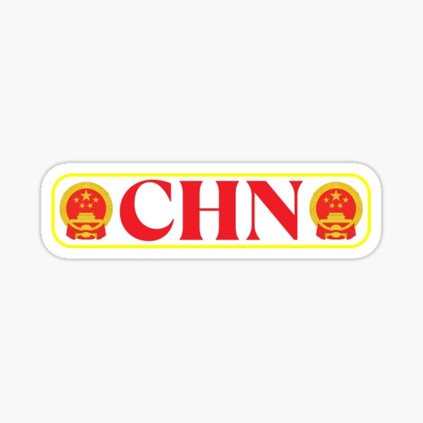 "CHN 3 Letter Code China" Sticker by FedSherDesign | Redbubble