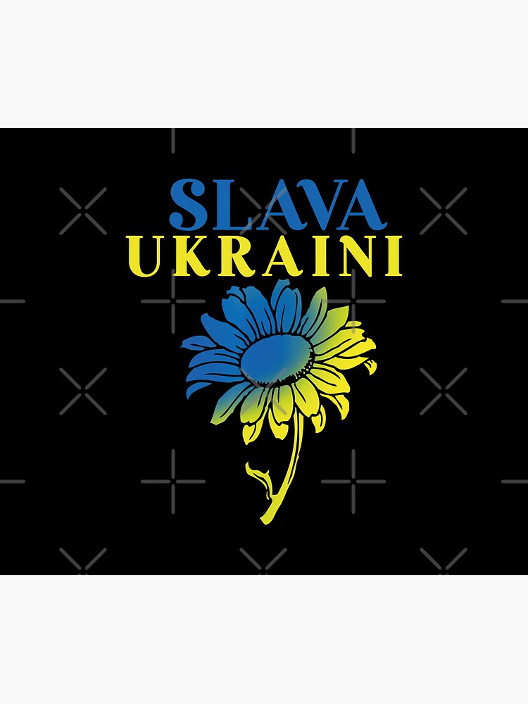 "Slava Ukraine Slava Ukraini Sunflower Ukrainian Flag I Stand With ...