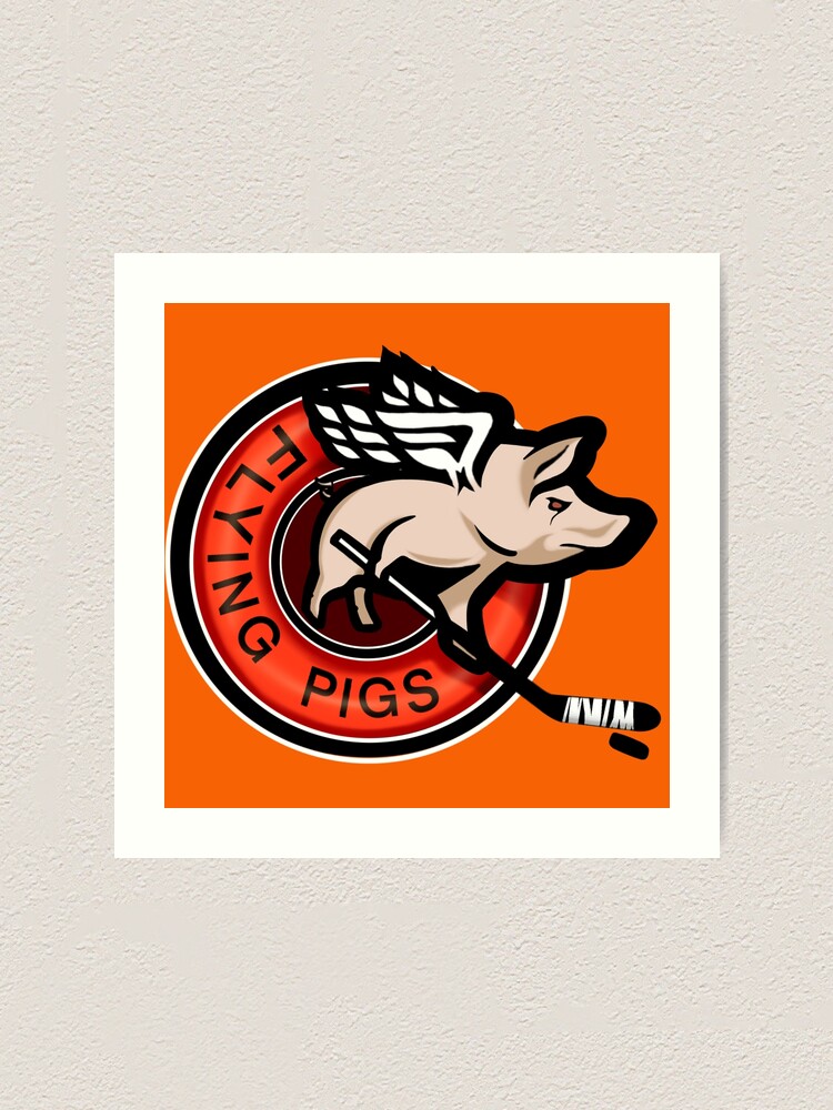 "Flying Pigs Hockey Jersey Logo" Art Print for Sale by Scott-BillieJo ...