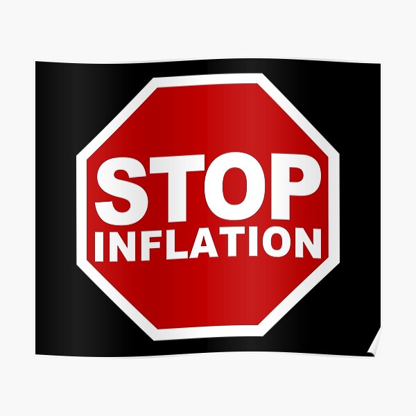 "Stop Inflation (Huge Inflation Is Coming • Stop Road Sign • Cool Funny ...