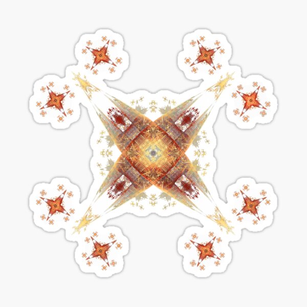 "4 Corner Star Decoration" Sticker by Blindpoint | Redbubble