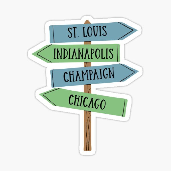 Pegatina «Champaign Illinois - Lindo letrero de grandes ciudades» de ...