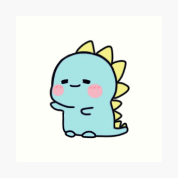 "Moriah Elizabeth Cute pickle the dinosaur" Art Print by Marutu | Redbubble