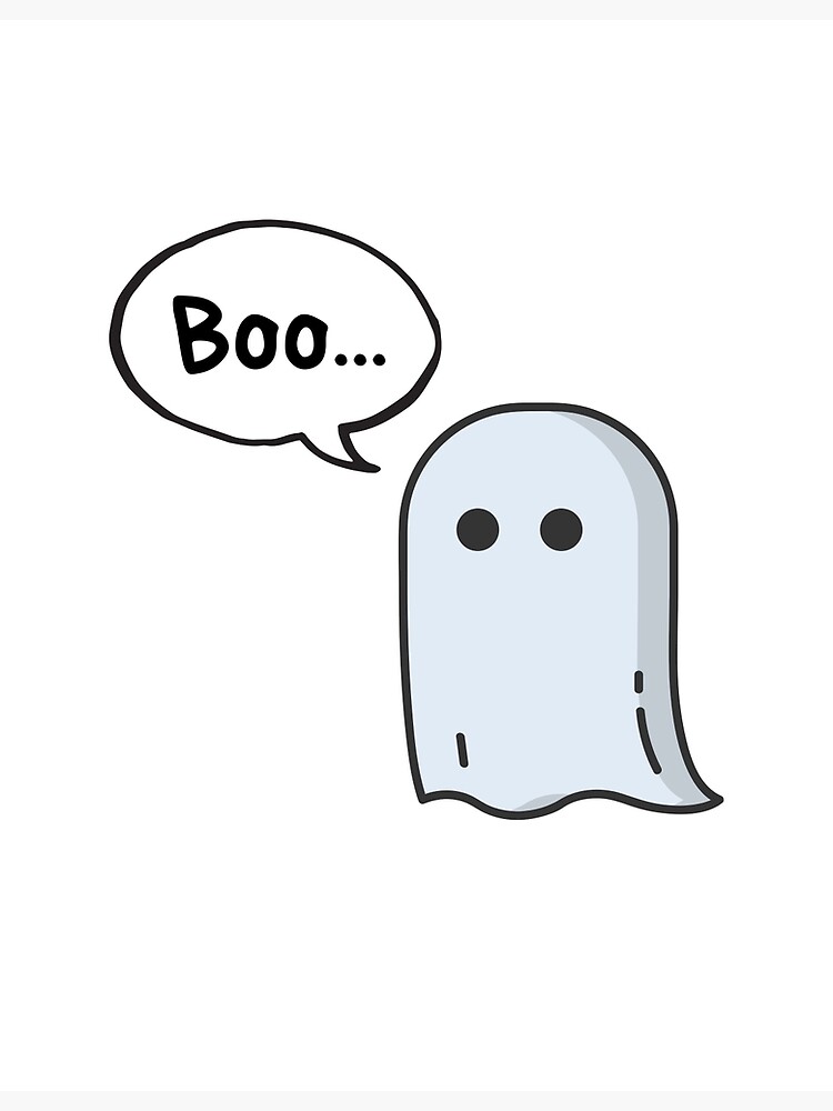 "Cute Boo Ghost Cartoon" Poster by BlurredLimes | Redbubble