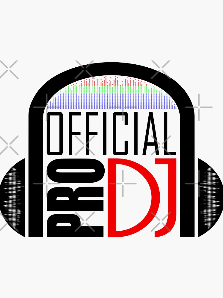"OFFICIAL PRO DJ LOGO black" Sticker by KoolDsignsMUSIC | Redbubble