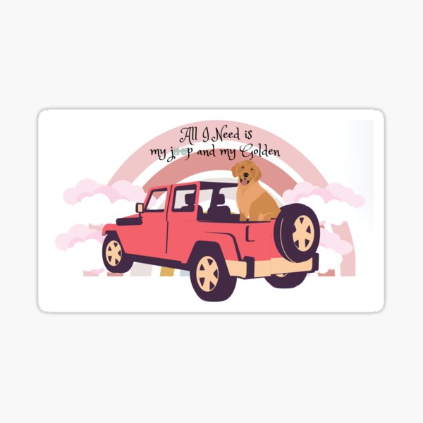 "Jeep, Beep, Beep" Sticker by BubblyBlouses | Redbubble