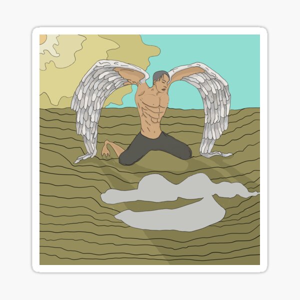 "fallen angel" Sticker for Sale by Samrapium | Redbubble