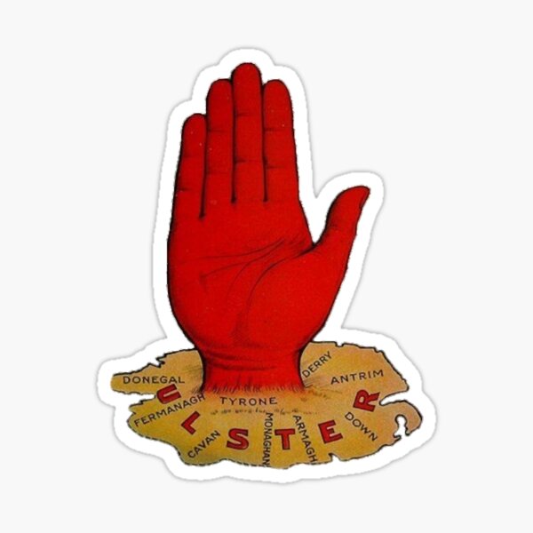 "Red Hand of Ulster Sticker Red Hand of Ulster" Sticker for Sale by ...