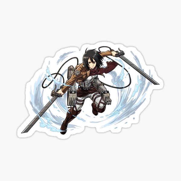 "Mikasa ackerman - Vintage Art" Sticker by Thomas8Design | Redbubble