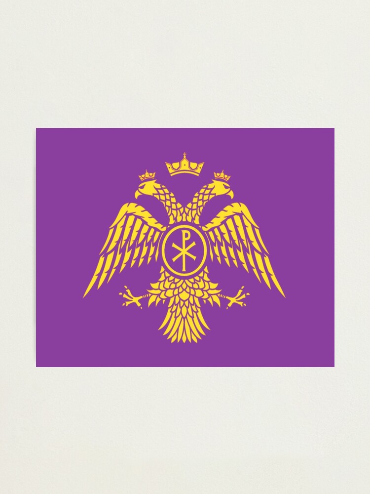 Lámina fotográfica «Bandera de símbolo de águila bizantina superventas ...