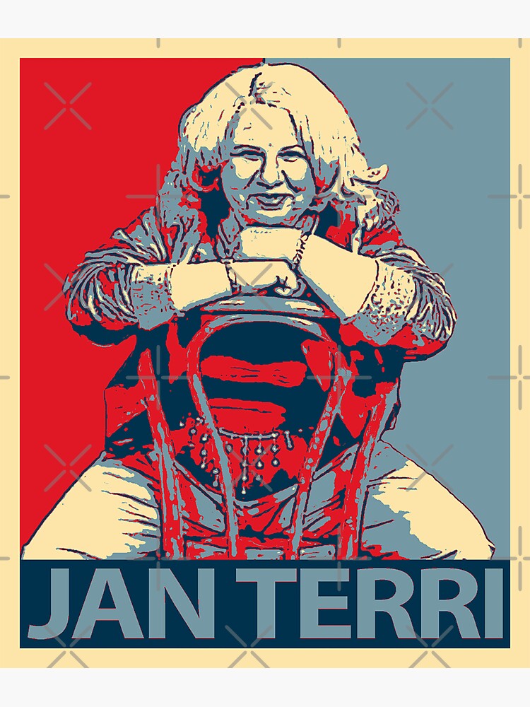 "Jan Terri" Sticker by Wuando | Redbubble