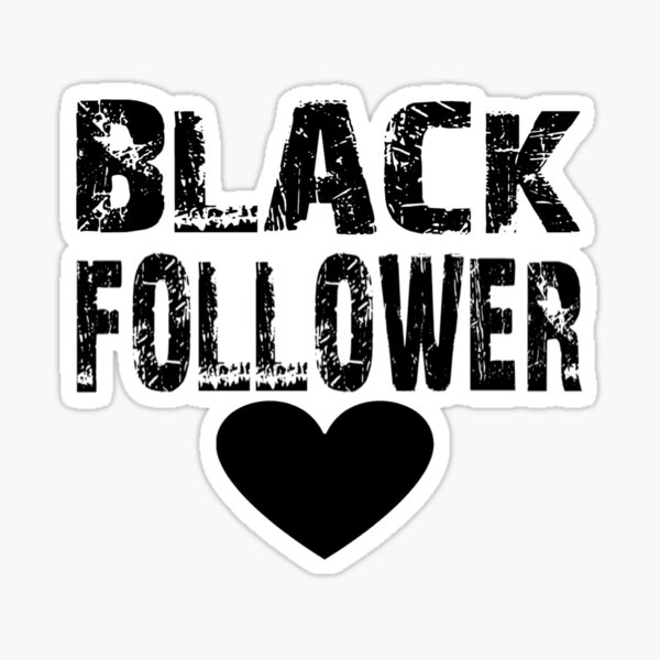 "Dark Secret Black Follower" Sticker by BadboyFY | Redbubble