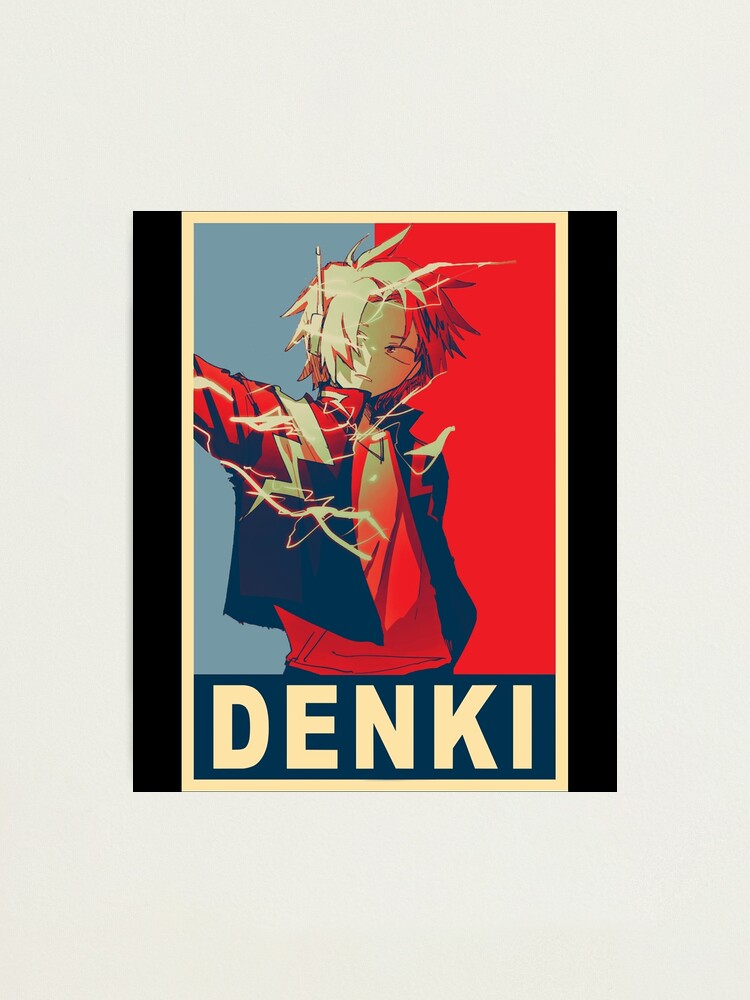"The Great Retro Denki All Might Kaminari Poster First Day" Photographic Print for Sale by ...