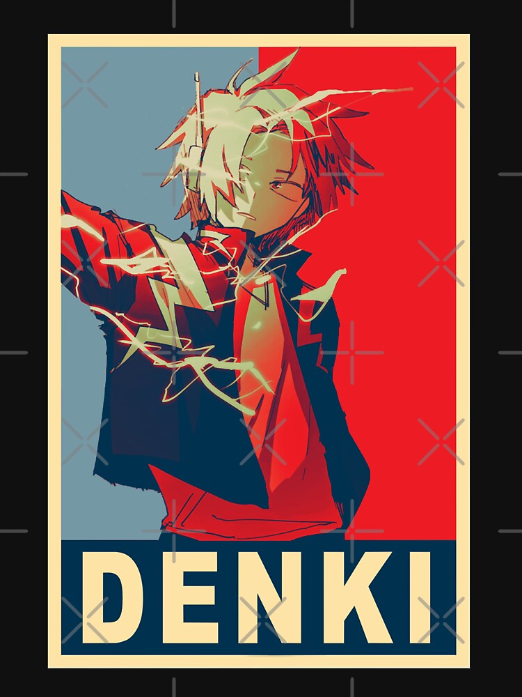 "The Great Retro Denki All Might Kaminari Poster First Day" T-shirt by ...