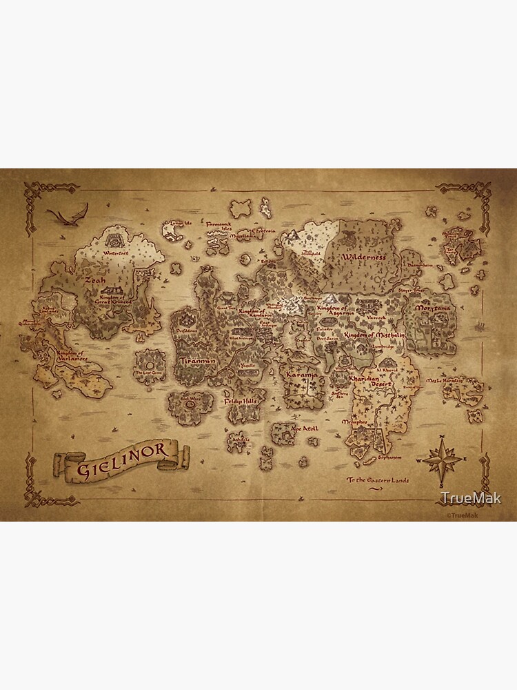 "Runescape Gielinor Map" Sticker by TrueMak | Redbubble