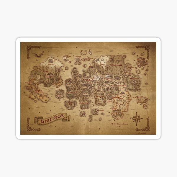 "Runescape Gielinor Map" Sticker by TrueMak | Redbubble