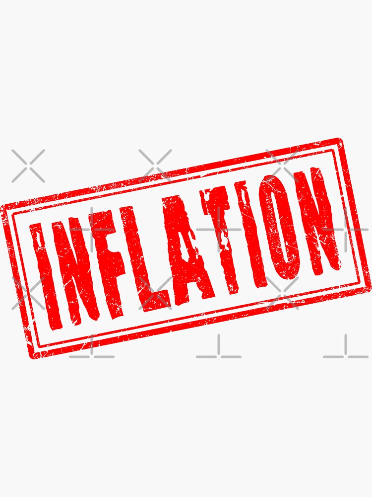 "Inflation (Vintage Retro Stamp)" Sticker by SassyClassyMe | Redbubble