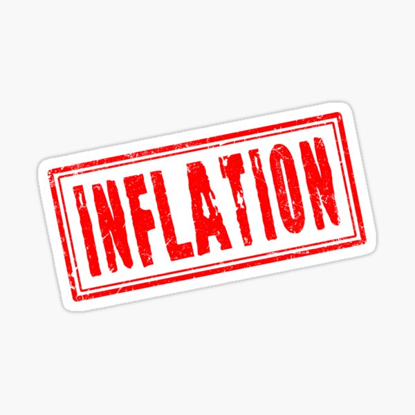 "Inflation (Vintage Retro Stamp)" Sticker by SassyClassyMe | Redbubble