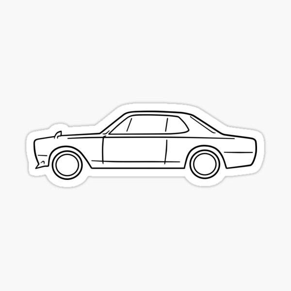 "Nissan Skyline HAKOSUKA" Sticker by AutoClub | Redbubble
