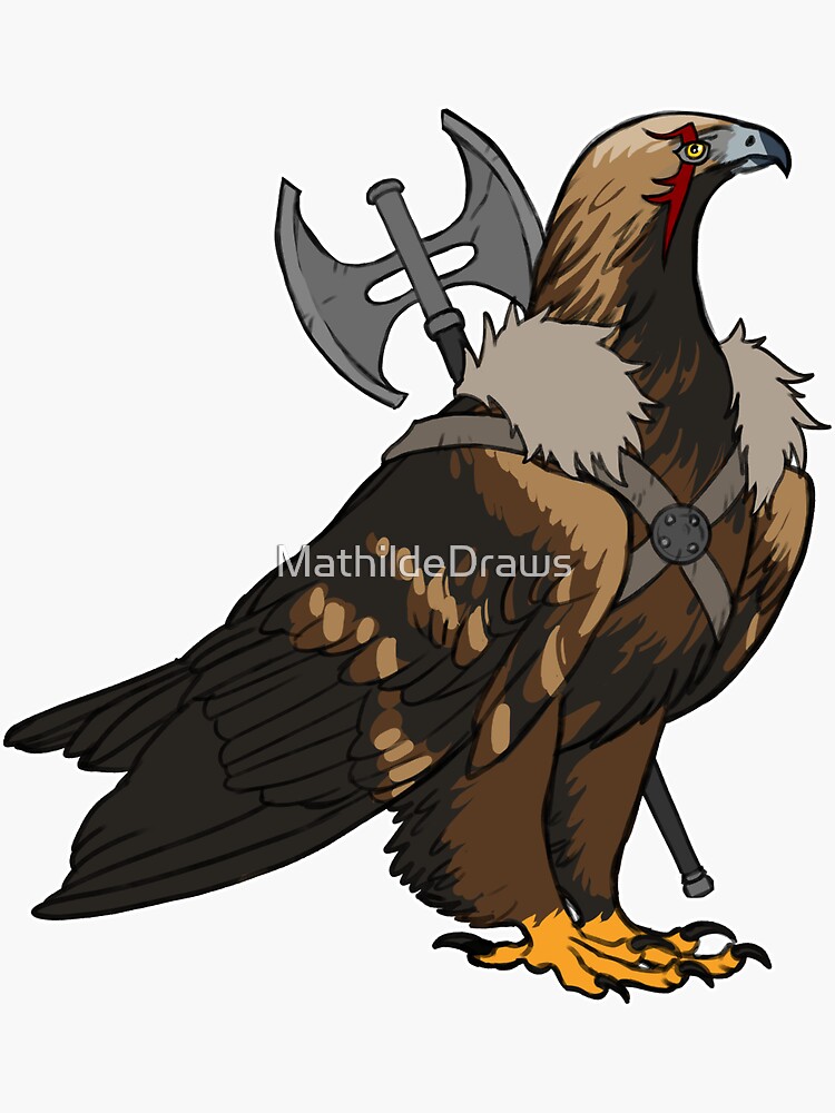 "barbarian bird" Sticker for Sale by MathildeDraws | Redbubble