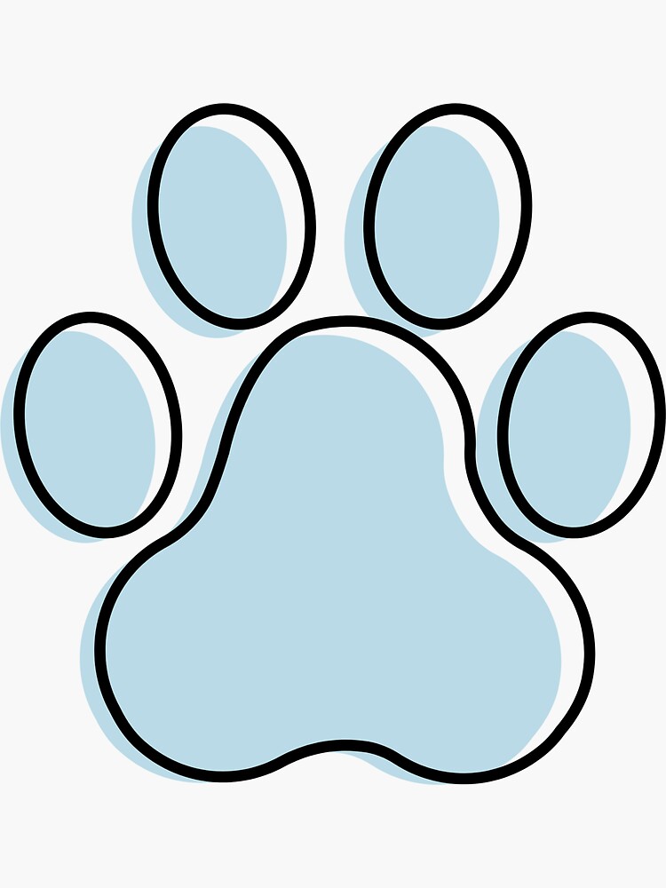 "Blue Paw" Sticker by TheTeachersRoom | Redbubble