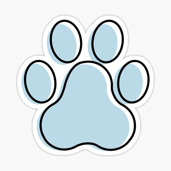 "Blue Paw" Sticker by TheTeachersRoom | Redbubble