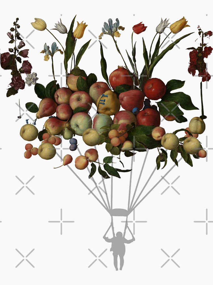 "Fruit Parachute 2 | Apples | Pears | Peaches | Dreamy" Sticker for ...