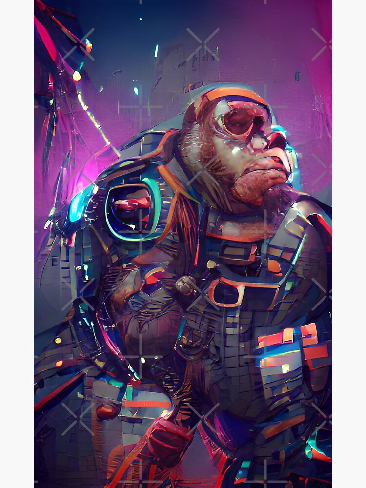 "Astro Ape" Sticker for Sale by WowArtDesign | Redbubble