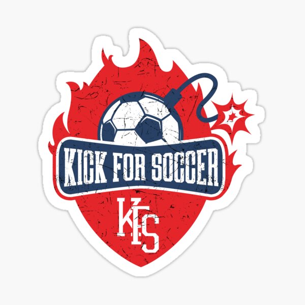 "Kick For Soccer Badge" Sticker for Sale by NewagePatterns | Redbubble