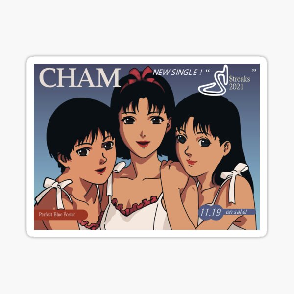 "perfect blue cham poster" Sticker by dodomezaki- | Redbubble