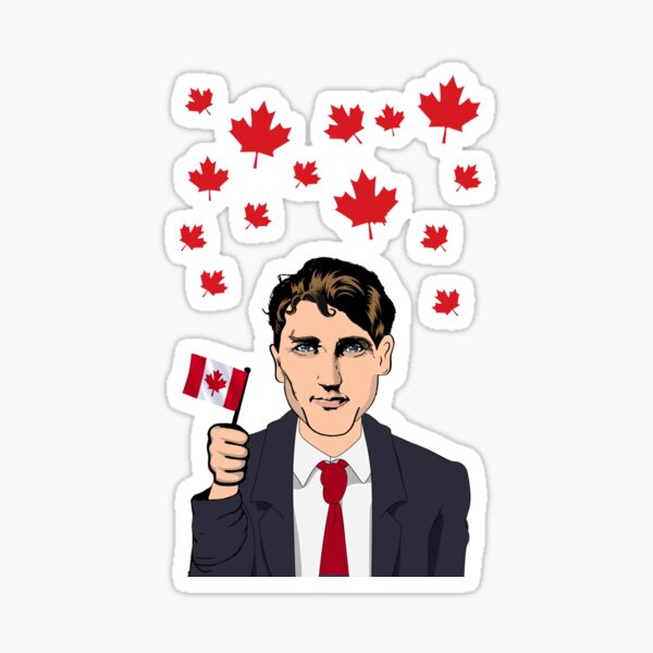 "It's Raining Trudeau" Sticker for Sale by popdesigner | Redbubble