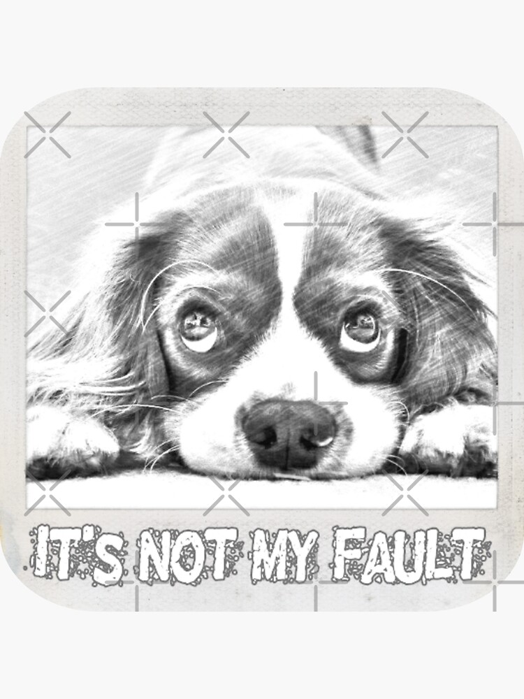 "Not my fault" Sticker for Sale by K-th | Redbubble