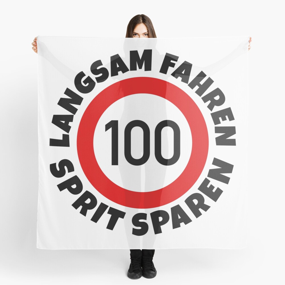 "Drive slowly - save fuel Tempo 100" Sticker by theshirtshops | Redbubble
