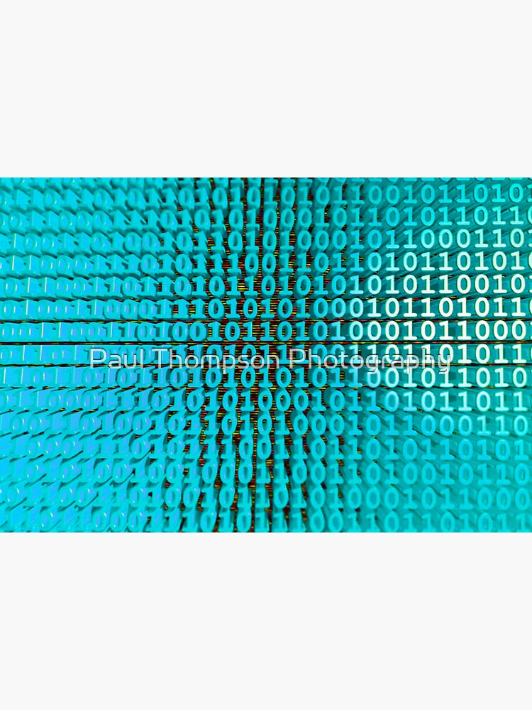 "Binary Numbers, Computer Talk, Light Blue" Sticker by tommysphotos ...