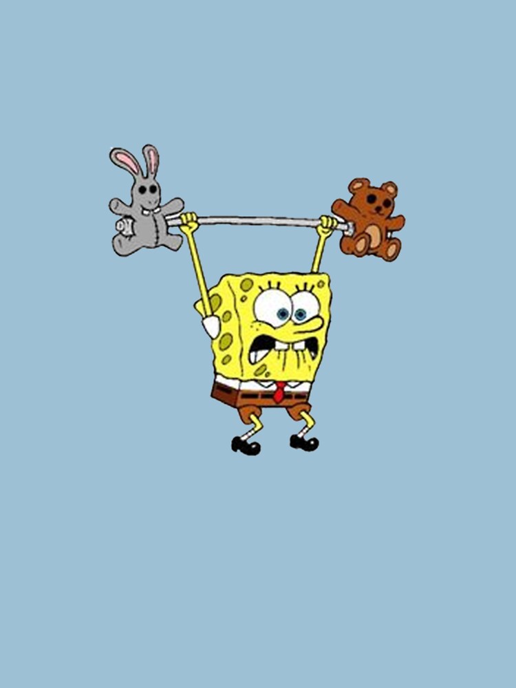 "Spongebob Lifting Weights Classic T-Shirt" Essential T-Shirt for Sale ...