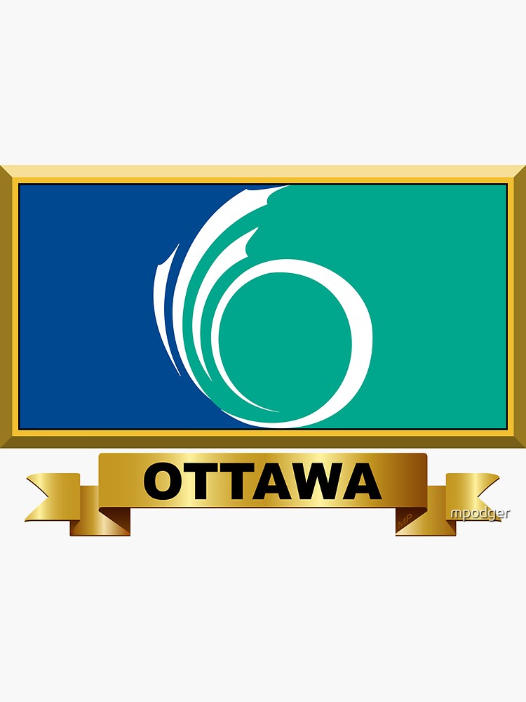 "OTTAWA Flag Gifts, Masks, Stickers & Products (N)" Sticker for Sale by ...