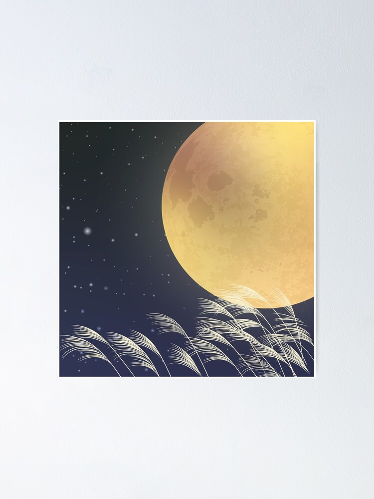 "Japanese Moon" Poster for Sale by Art-Zhela | Redbubble