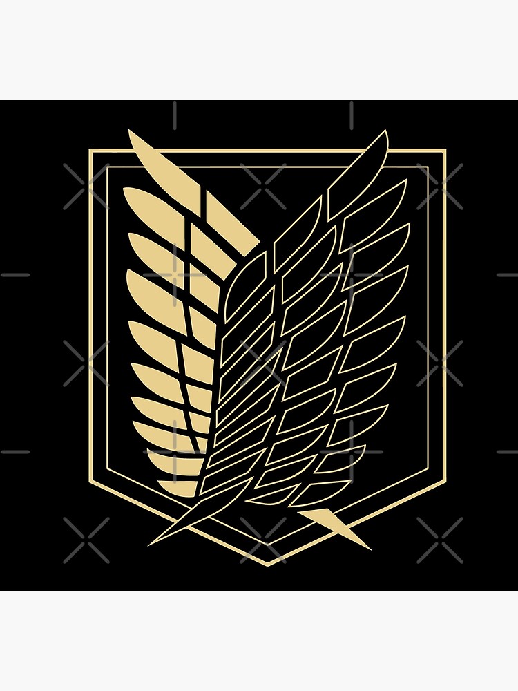 "Shingeki no kyojin Golden, ATTACK ON TITAN LOGO" Art Print by himoski ...