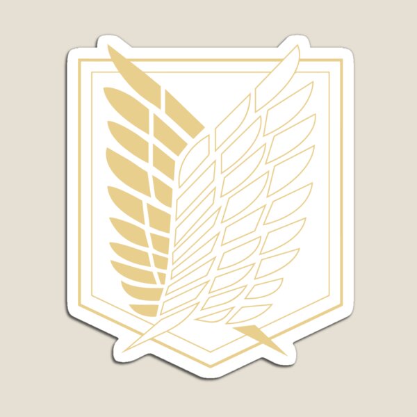 "Shingeki no kyojin Golden, ATTACK ON TITAN LOGO" Magnet by himoski ...