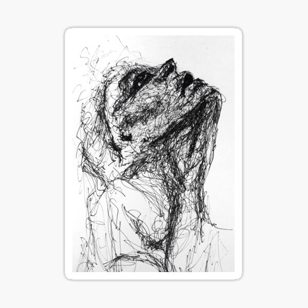 "abstract art of human form" Sticker by tanishamohnot | Redbubble