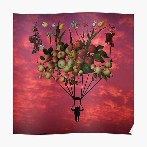 "Fruit Parachute 6 | Apples | Pears | Peaches | Dreamy" Poster for Sale ...