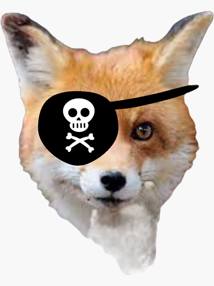 "pirate fox" Sticker by yusufemreyilmaz | Redbubble