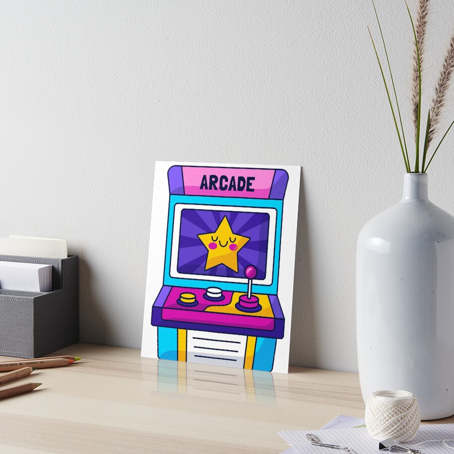 "Kawaii Retro Arcade - Kawaii Cuteness Gaming Arcade" Art Board Print ...