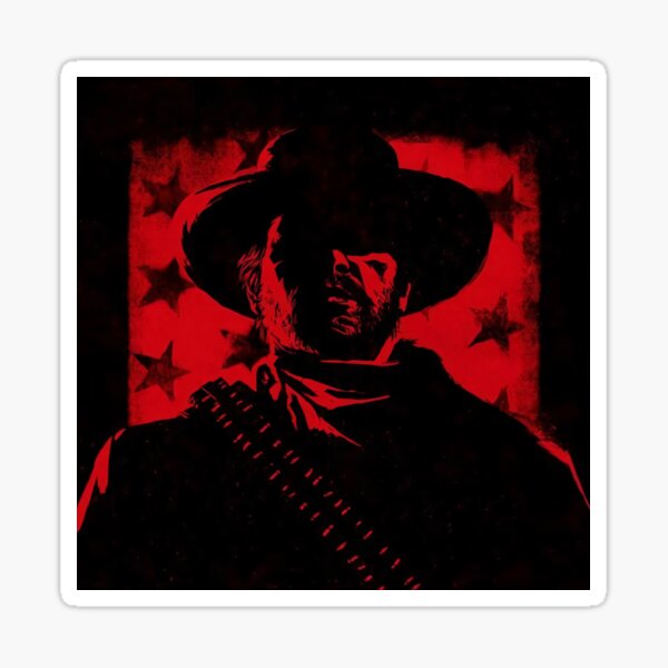 "Red Dead Bounty Hunter" Sticker by Musashino | Redbubble