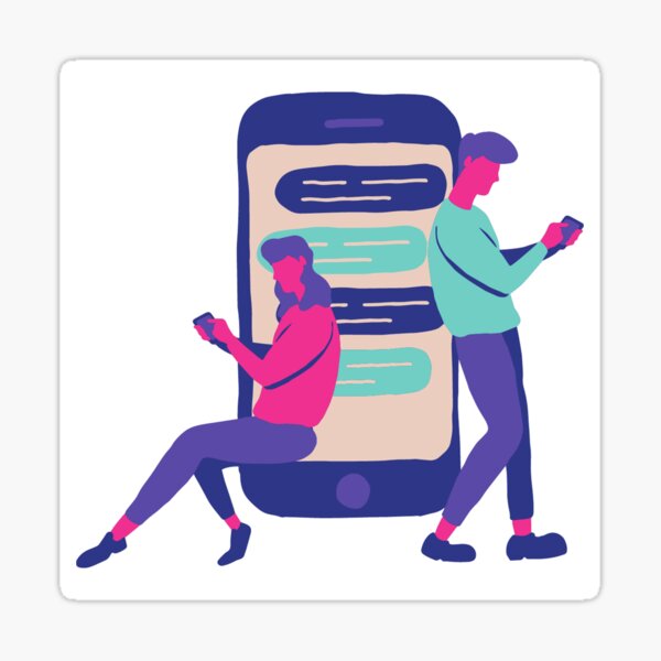 "CHATTING SHATTERING" Sticker for Sale by Maviyashdrz | Redbubble